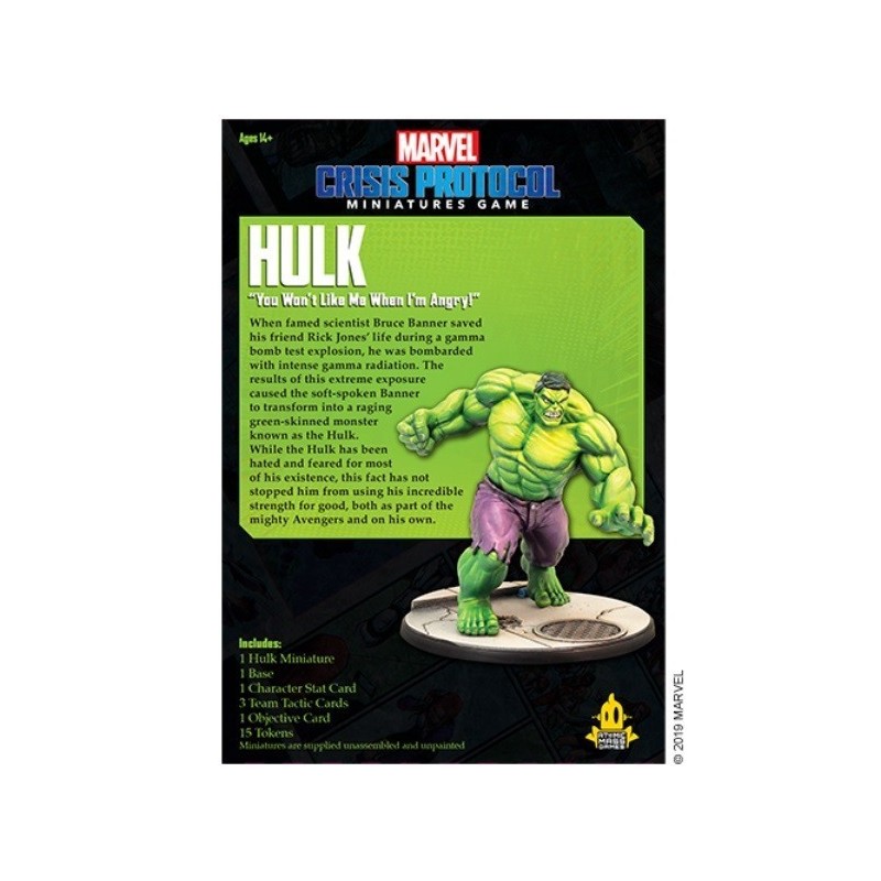Comprar Marvel Crisis Protocol Hulk Character - expansion juego de mesa