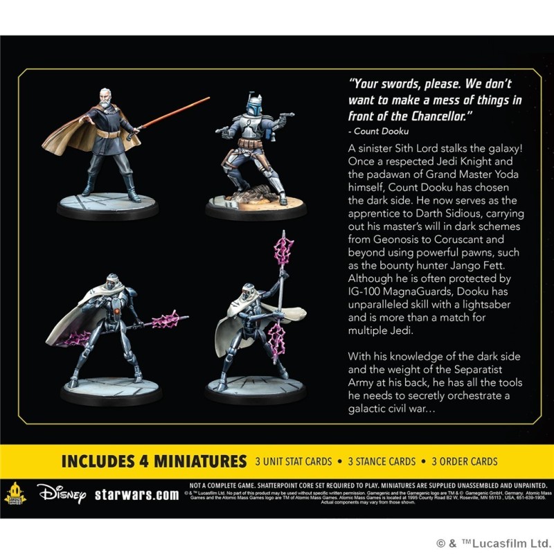 Comprar Star Wars Shatterpoint: Twice the Pride Count Dooku Squad Pack ...